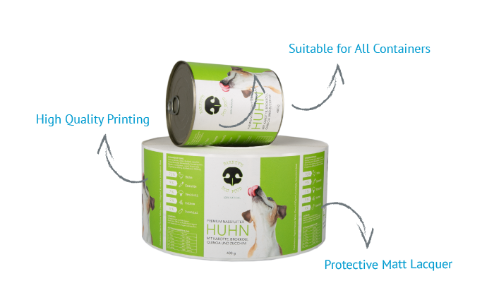 Pet and Animal Food Labels on Rolls or Sheets | label.co.uk